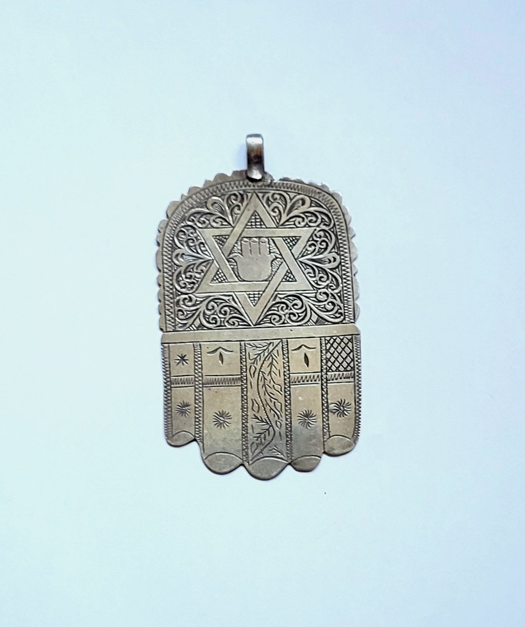 Morocco - Ancient Hand of Fatima Judaïca in Cast Silver ”khamsa ...