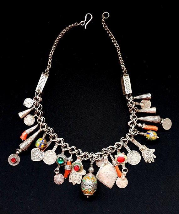 Maroc Ancien collier berbère Amazigh en argent Hbil avec | Etsy France
