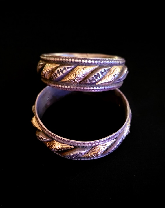 Morocco - Rare Pair of bracelets "Chams O Qmar" calle… - Gem