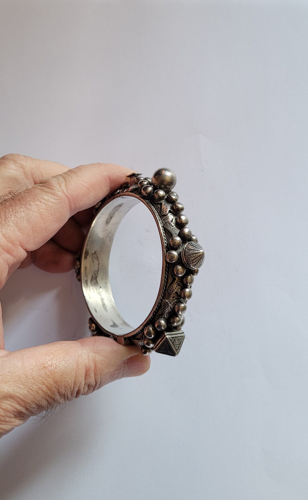 Mauritania – Moorish Hinged Bracelet "mizam" in Silver With Clip ...