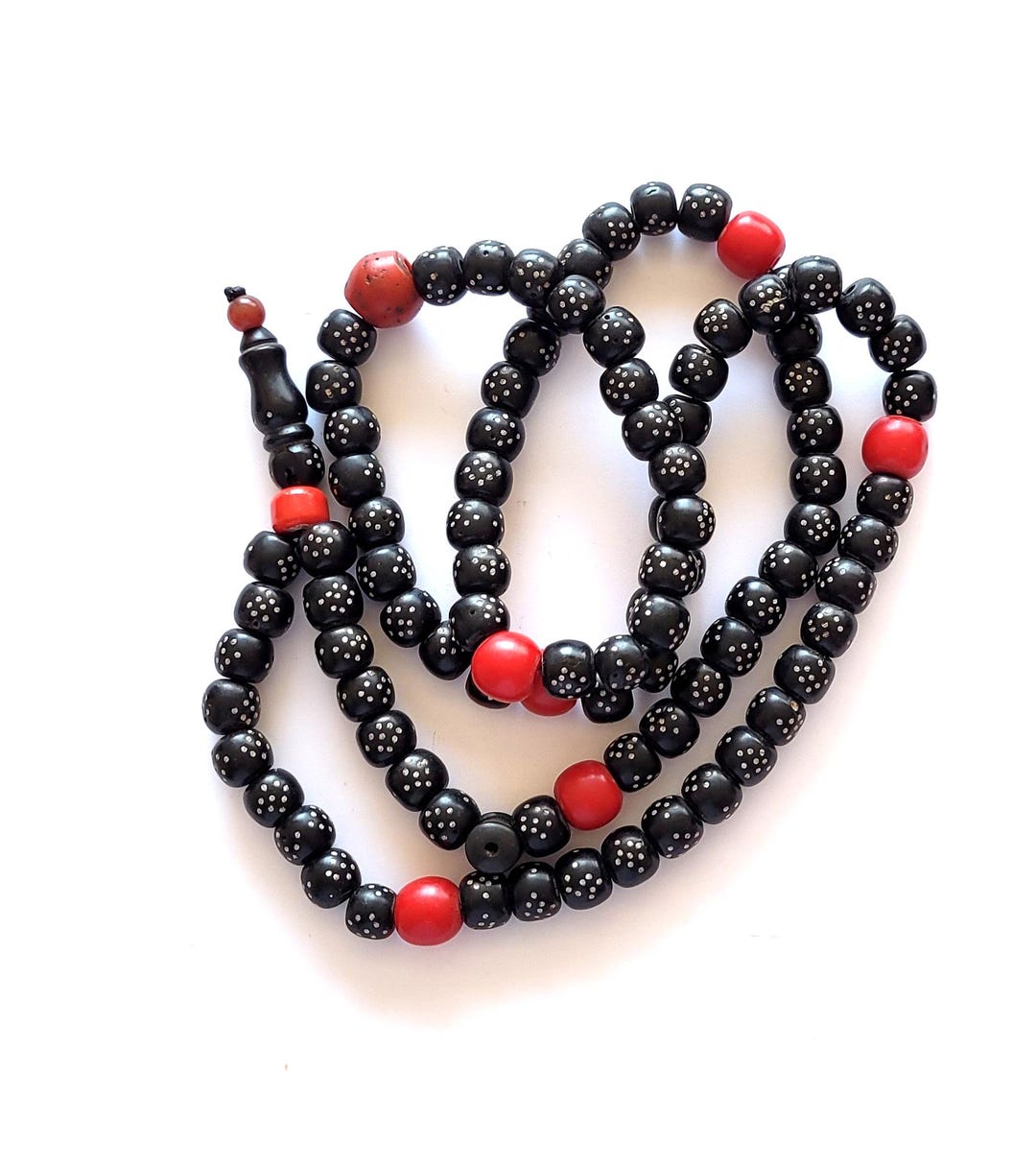 Prayer Beads - Islam - Tesbih Misbaha Natural Black Coral and Silver ...