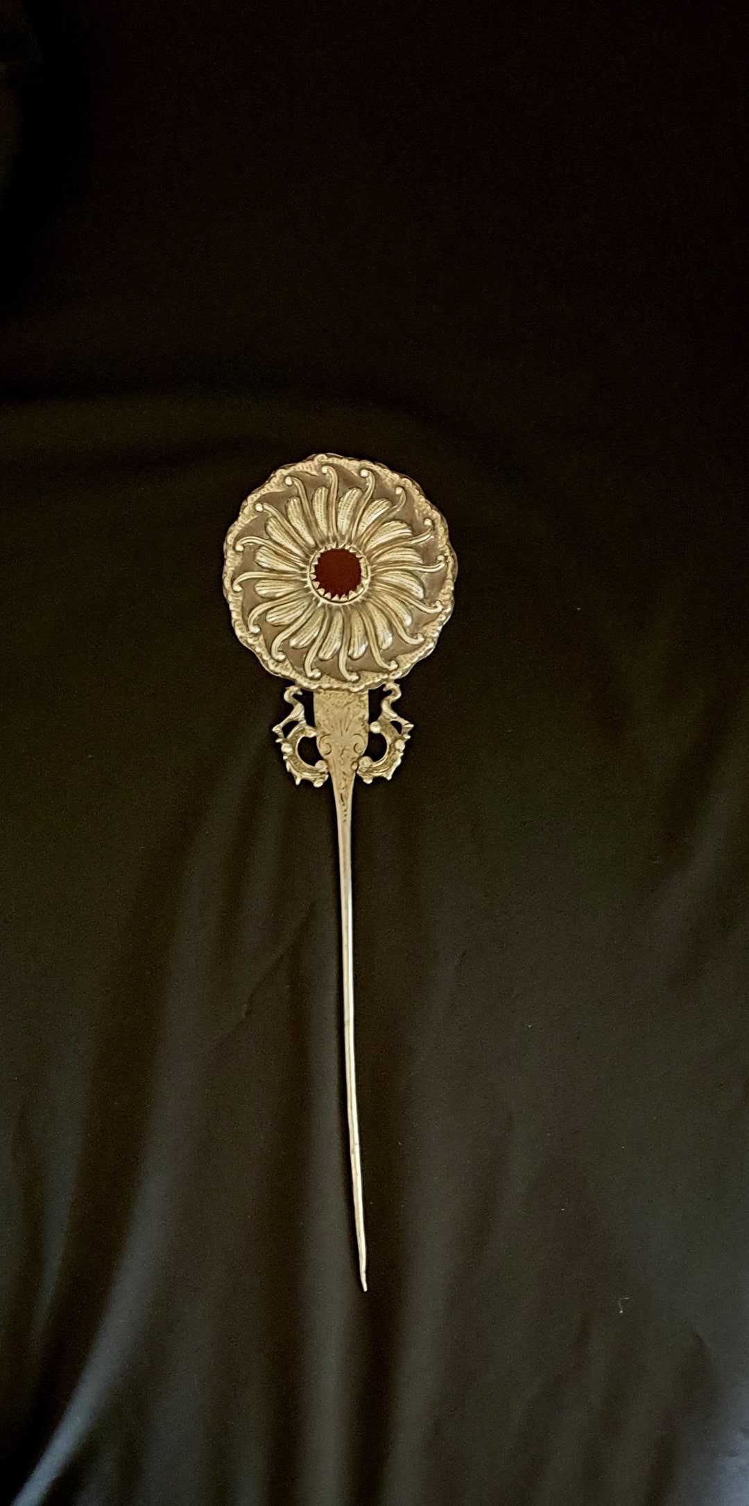 Large Shawl Pin Called tupo in Solid Silver From Bolivia or Peru - Etsy