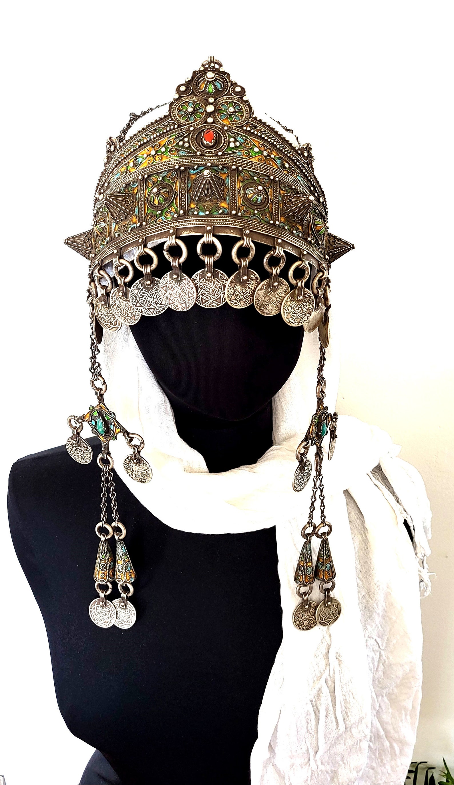 Rich and Exceptional Berber Ceremonial Crown in Silver – Email – Coral ...