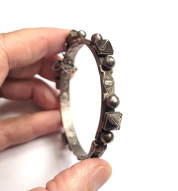 Articulated bracelet - Moorish - Old silver Mizam fro… - Gem