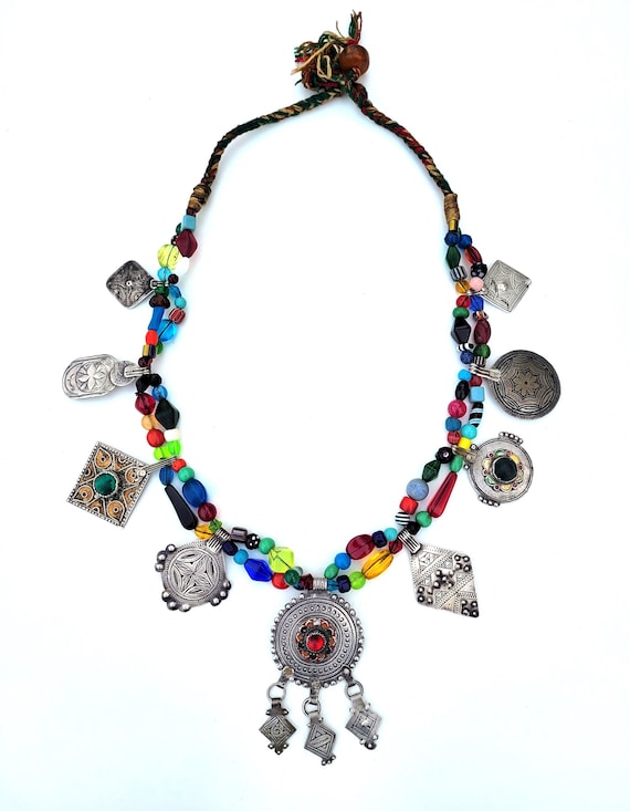 Morocco - Berber silver necklace composed of various … - Gem