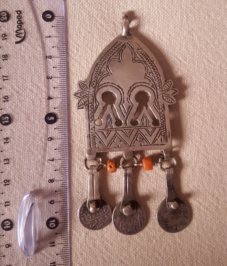 Morocco – Talisman – Amulet “gate of Paradis” Coral Beads and Ancient ...