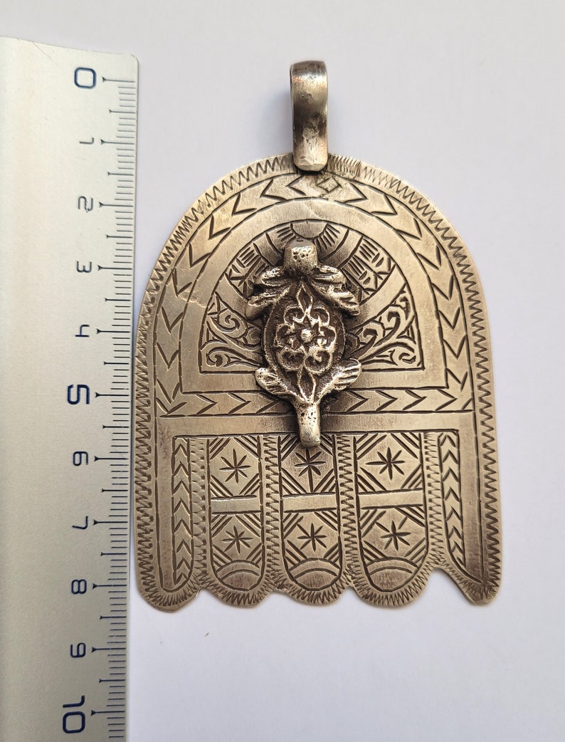 Morocco - Hand of Fatima in Silver in the Form of a Minbar “khamsa ...