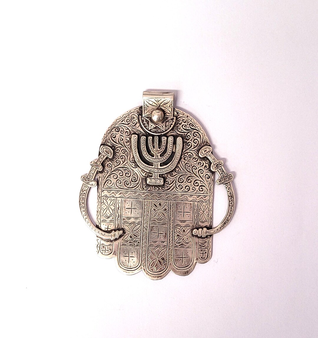 Silver Hand of Fatima - Moroccan Jewish Hand - Hamsa - Khamssa ...