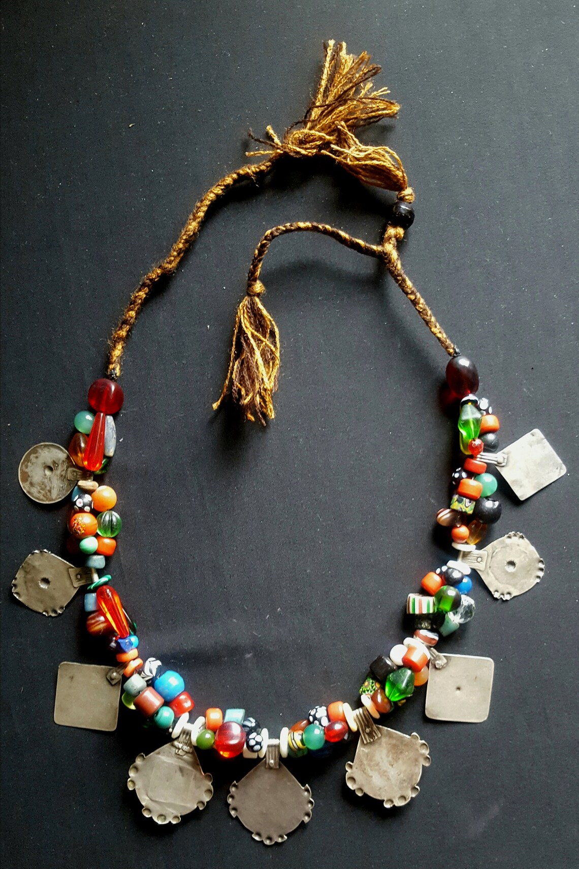Morocco Berber Silver Necklace Composed of Various Beads of - Etsy