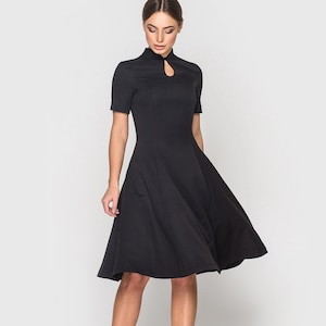 Mandarin Collar Dress Modern Cheongsam Dress Fit and Flare - Etsy