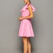 Pink Summer Cotton Dress Ruffle Mini Dresses for Women - Etsy