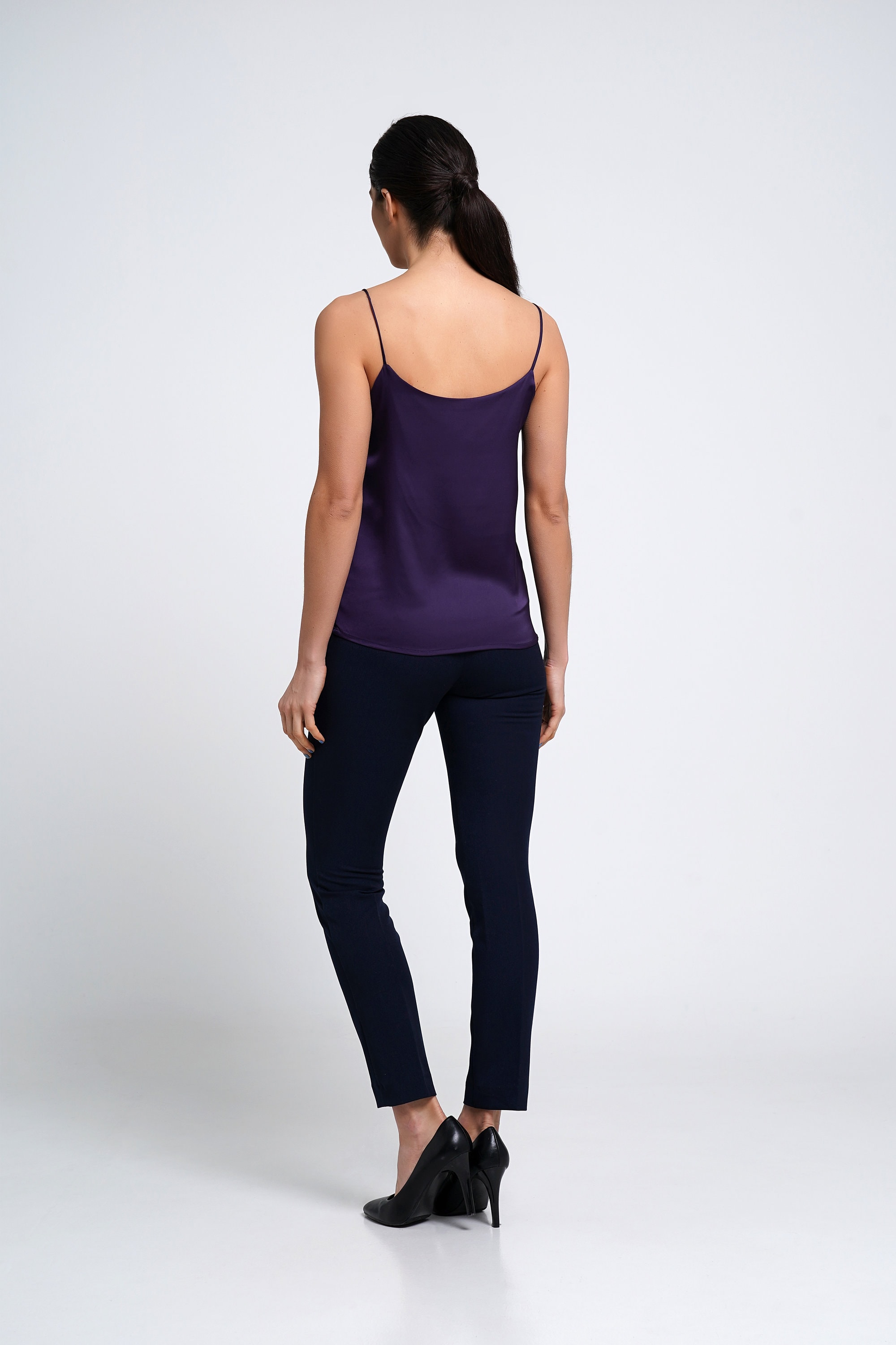Satin Cami Top Silk Camisole Women Purple Bridesmaid - Etsy