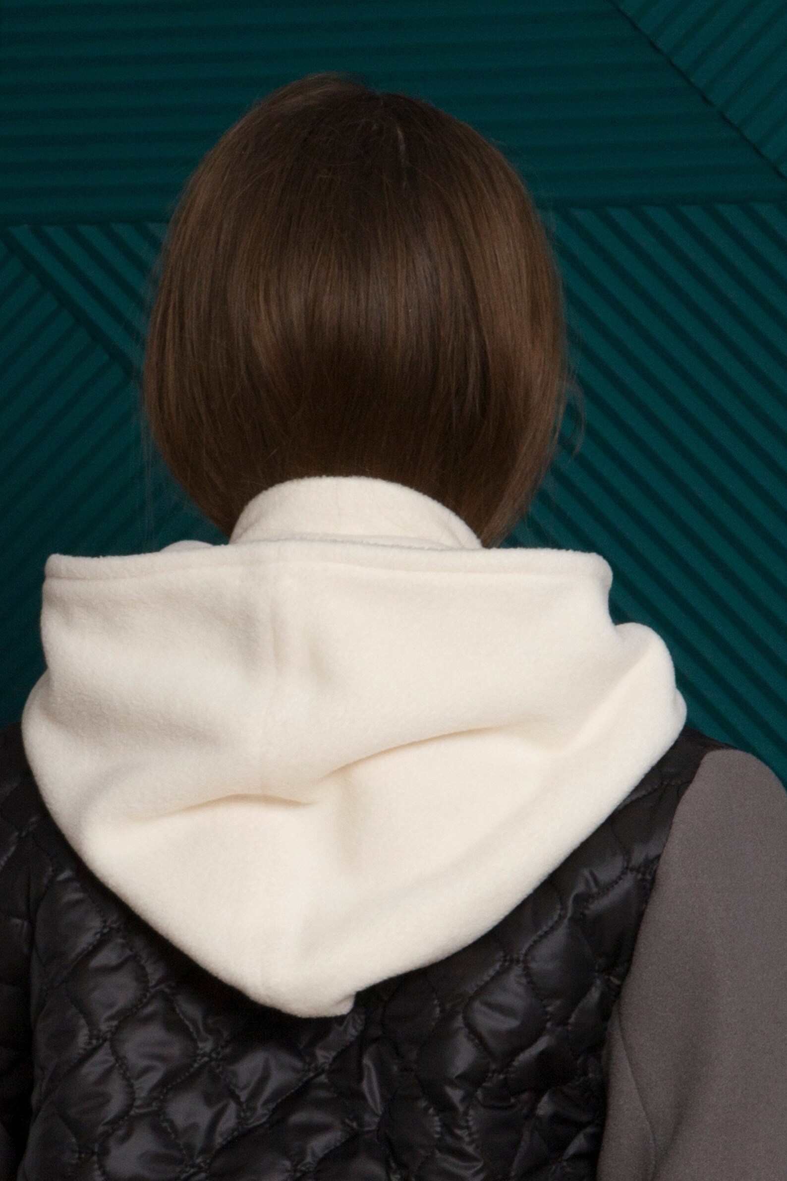 Hooded Scarf, White Mock Collar, Gift for Her Detachable Balaclava ...