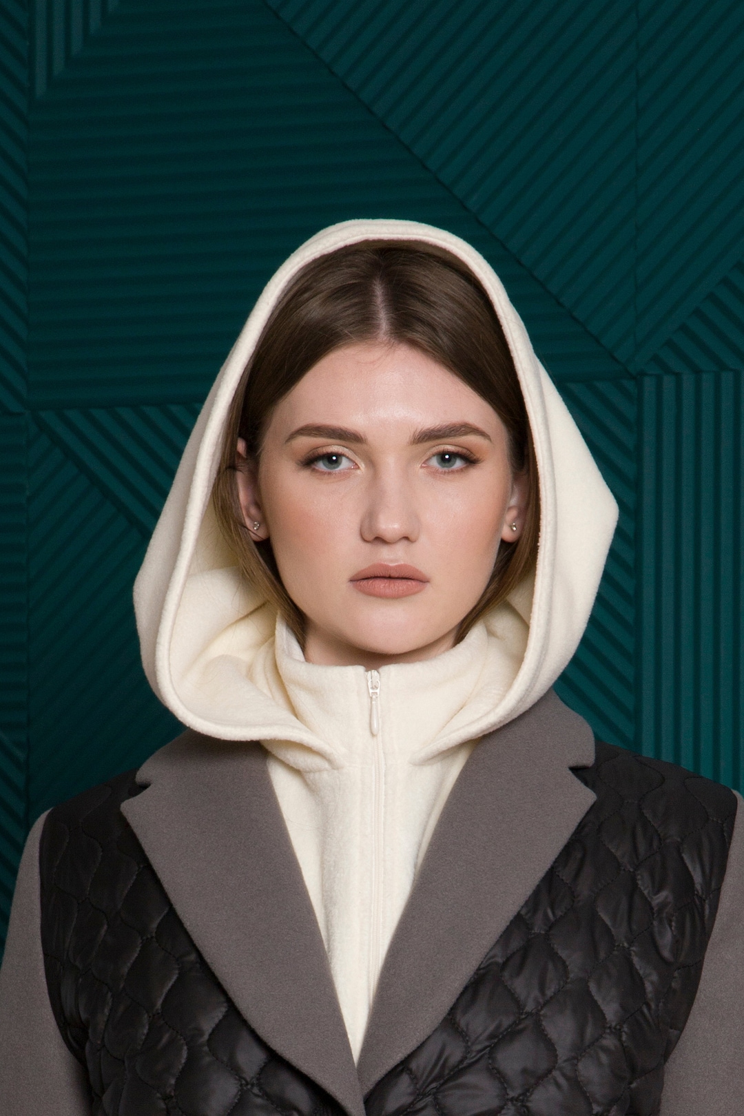 Hooded Scarf, White Mock Collar, Gift for Her Detachable Balaclava ...