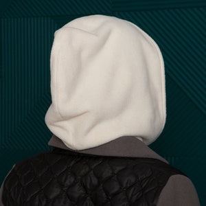 Hooded Scarf, White Mock Collar, Gift for Her Detachable Balaclava ...