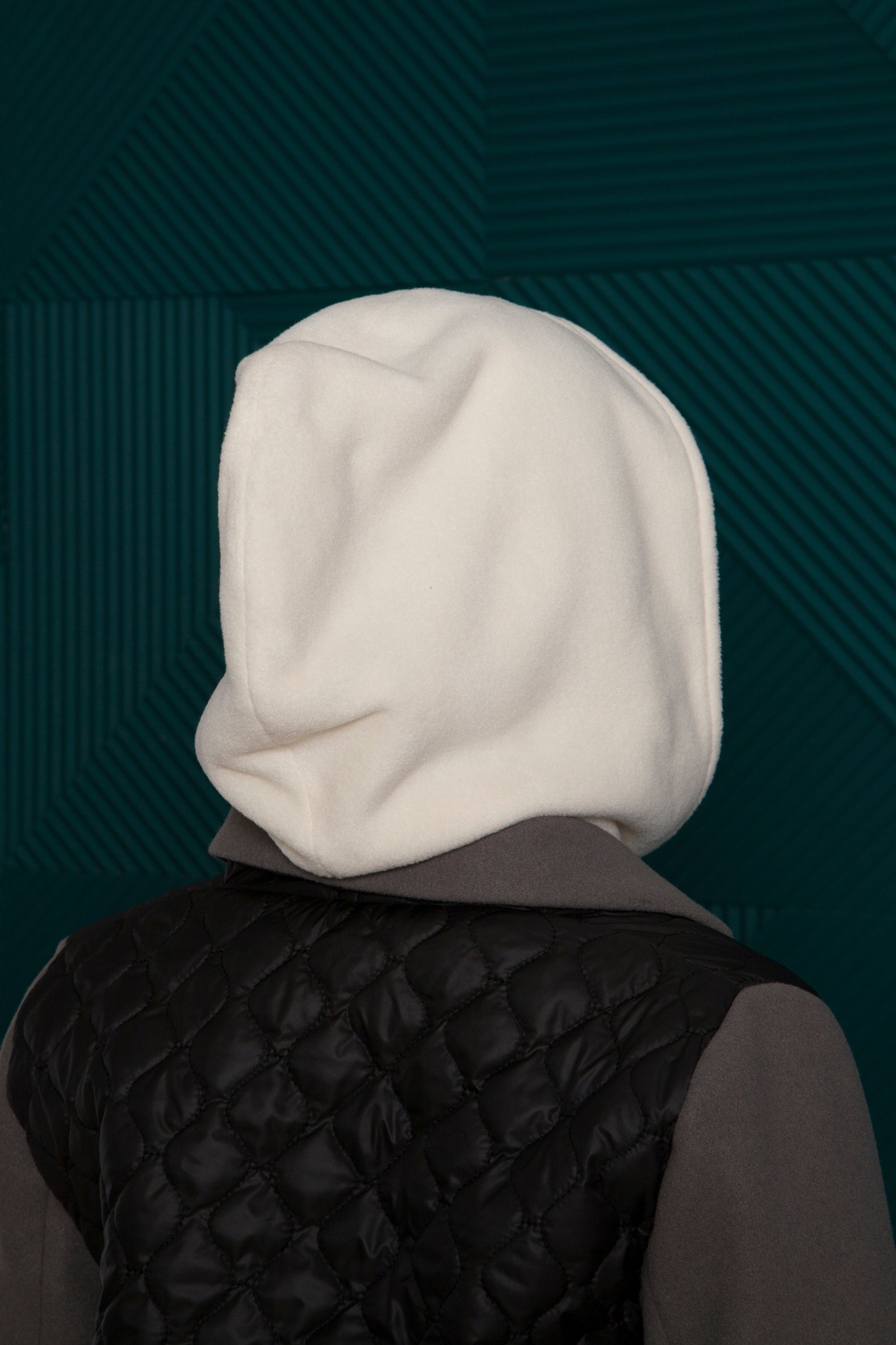 Hooded Scarf, White Mock Collar, Gift for Her Detachable Balaclava ...