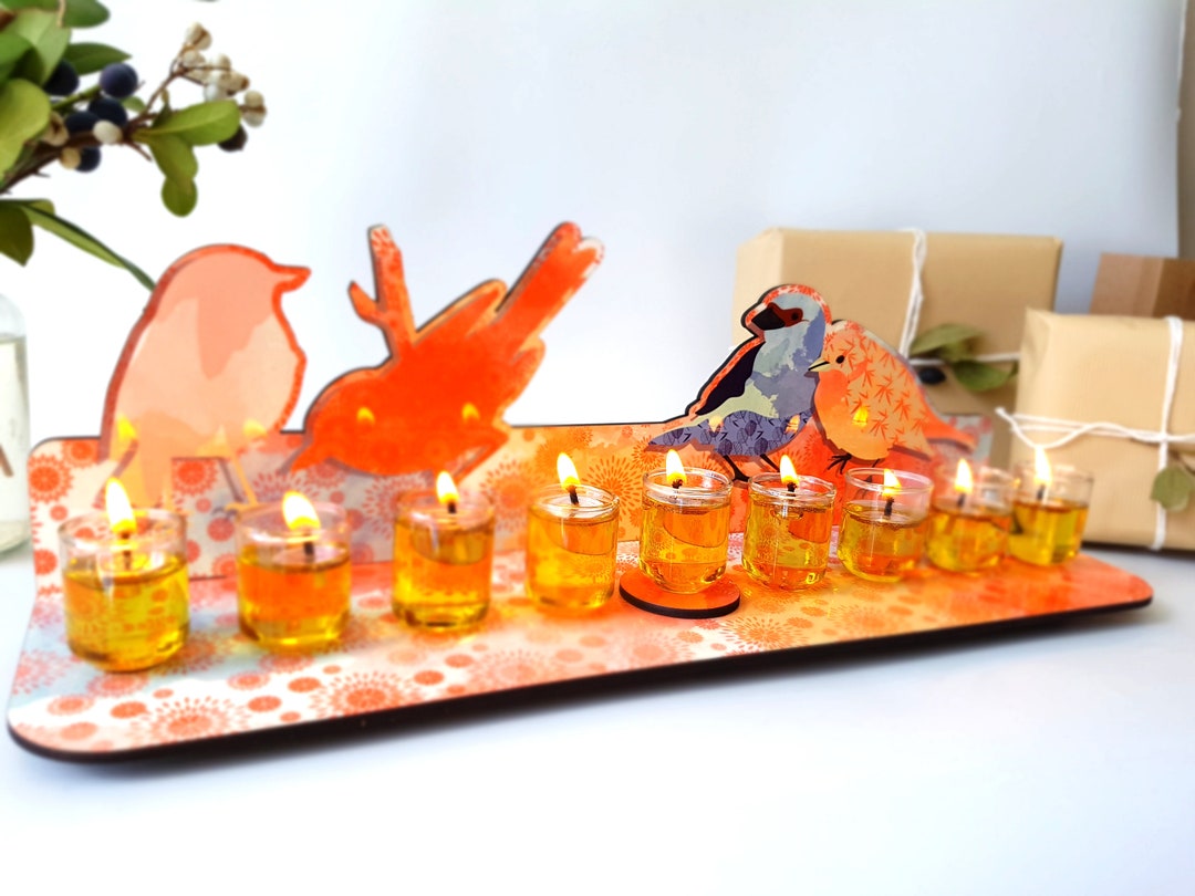 Hanukkah Decorations, Jewish Gifts, Hanukkah Candle Holder, Israeli ...