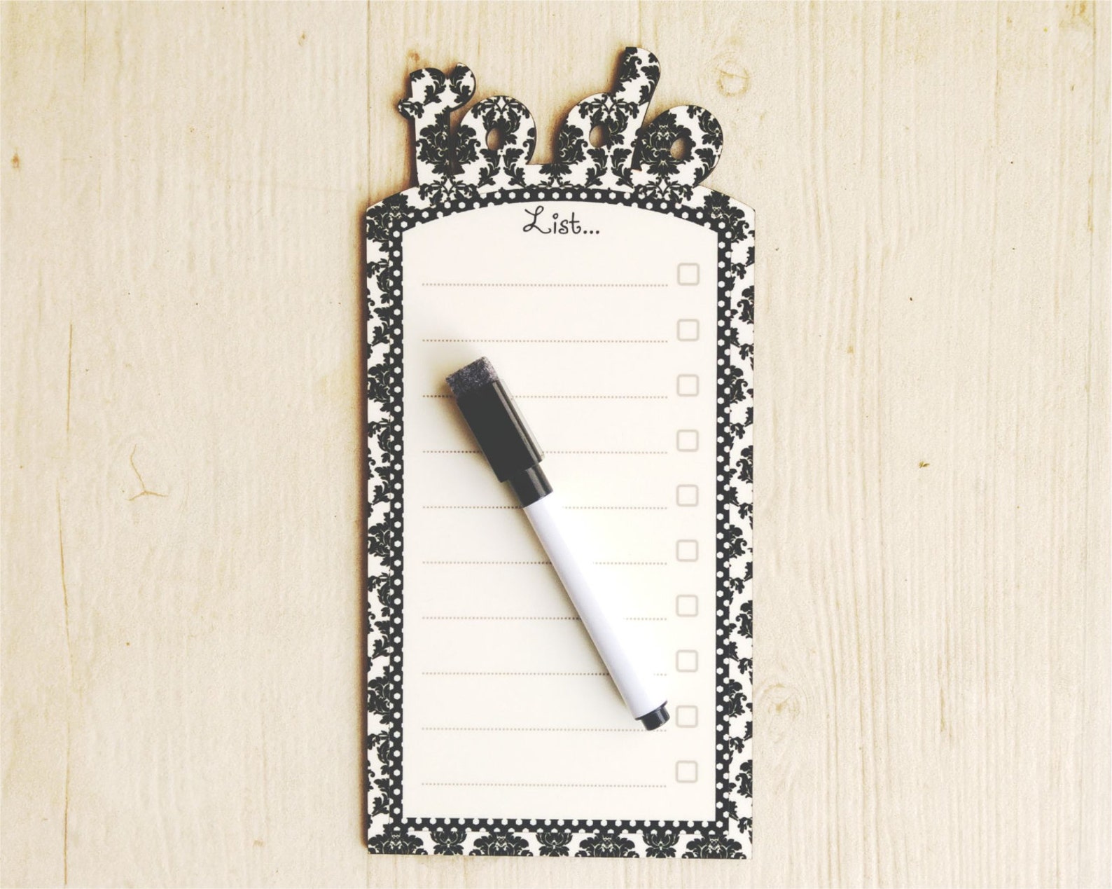 Black and White to Do List Magnet, Shopping List Fridge Magnet, White ...