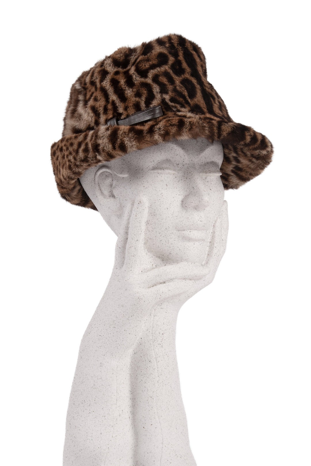 1960s Ocelot Animal Print Leather Bow Embellished Brown Black Genuine ...