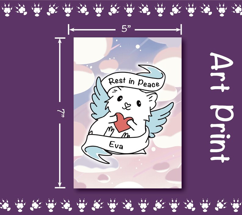 Custom Angel Guinea Pig Sticker & Art Print | Memorial | Portrait - Etsy