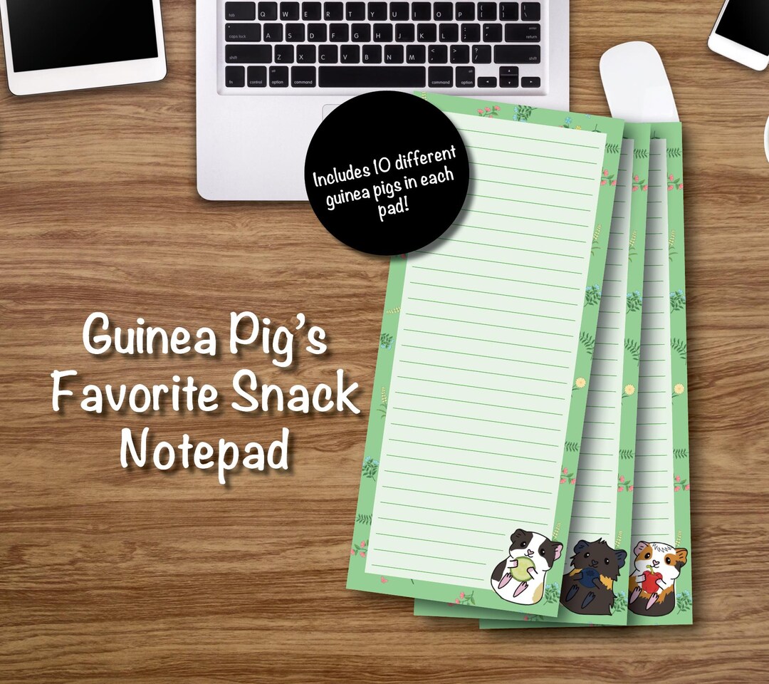 Guinea Pig's Favorite Snack Note Pads - Etsy