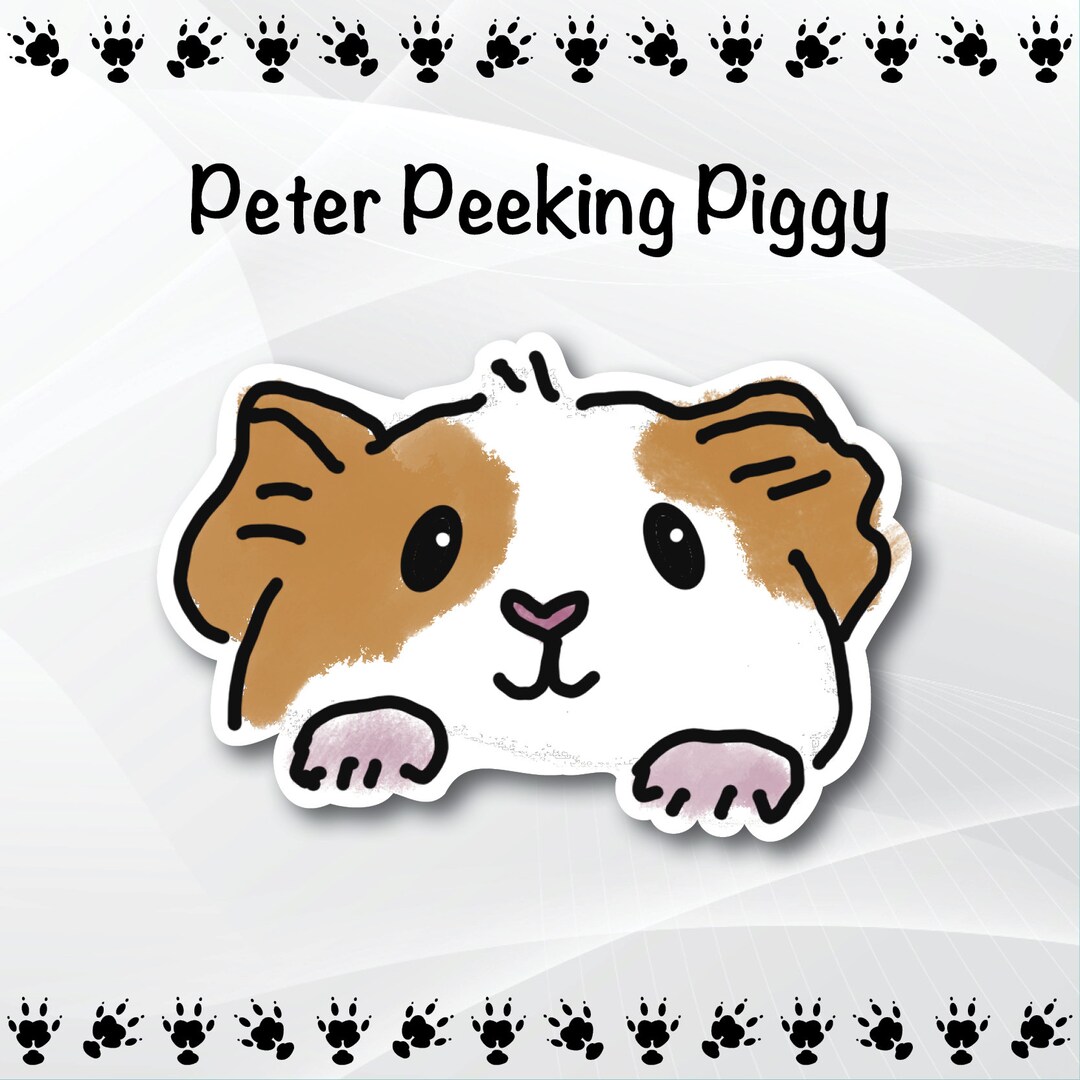 Peter the Peeking Piggy Sticker | Water Resistant Stickers for Car ...