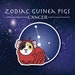 Zodiac Guinea Pigs Cancer Stickers Water Resistant Stickers for Car ...