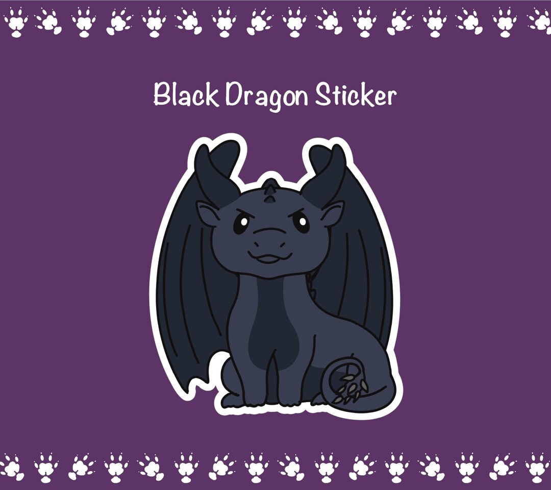 Black Dragon Sticker | for Car, Water Bottle, Laptop & More | Perfect ...