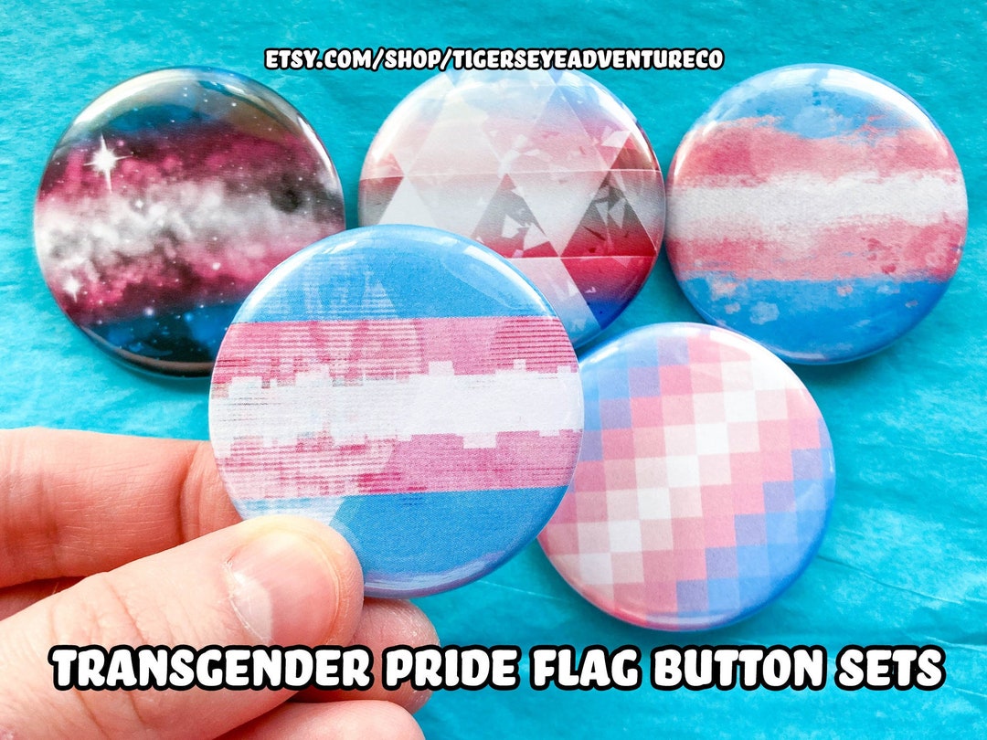 Transgender Pride Flag Button Sets Pick 3 4 or 5 Buttons - Etsy