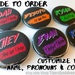 Punk Style Name and Pronoun Buttons - Custom Made to Order; Bulk ...