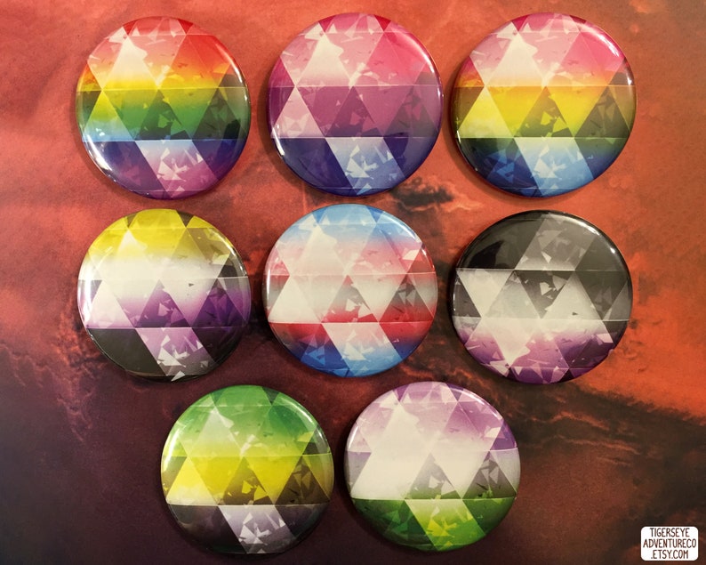 Gem Pride Buttons - Choose Any LGBTQ+ Flag! - Etsy