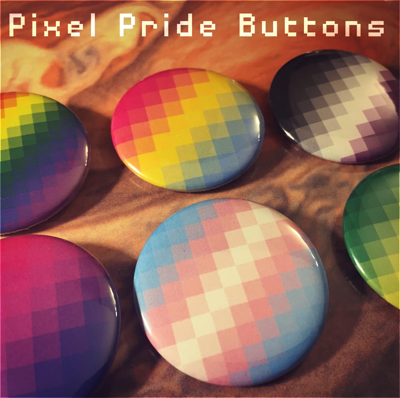 Pixel Pride Flag Buttons - Choose Any LGBTQ+ Flag! - Etsy