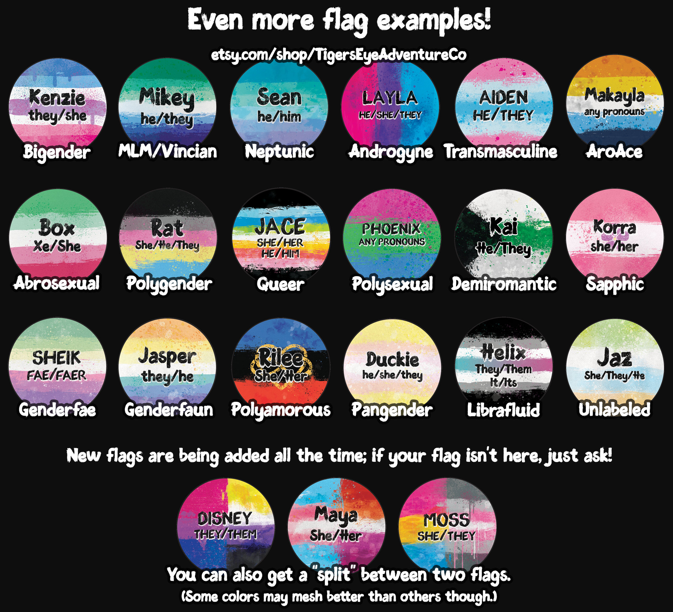 Painted Pride Flag Custom Name & Pronoun Buttons - Etsy Canada