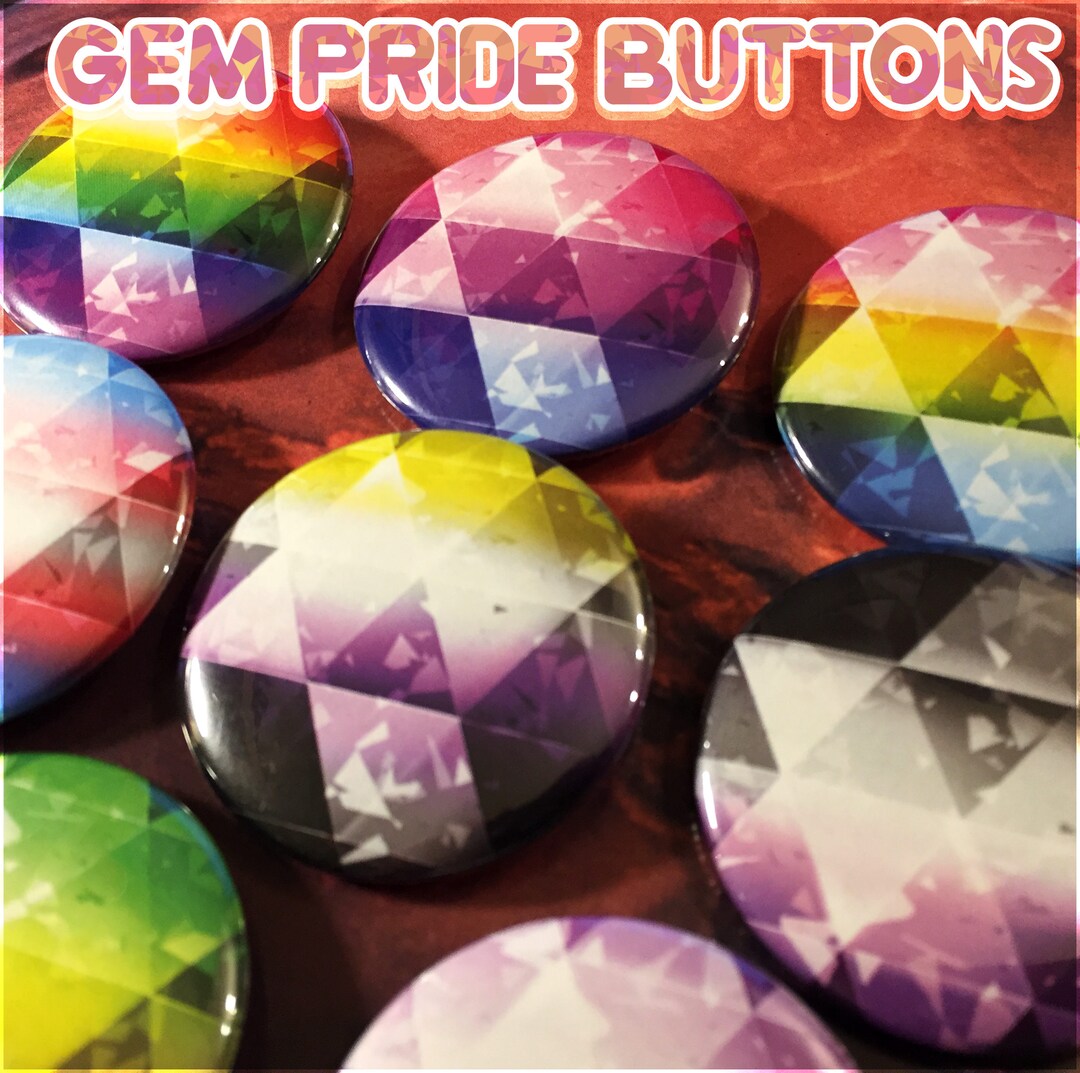 Gem Pride Buttons Choose Any LGBTQ Flag - Etsy