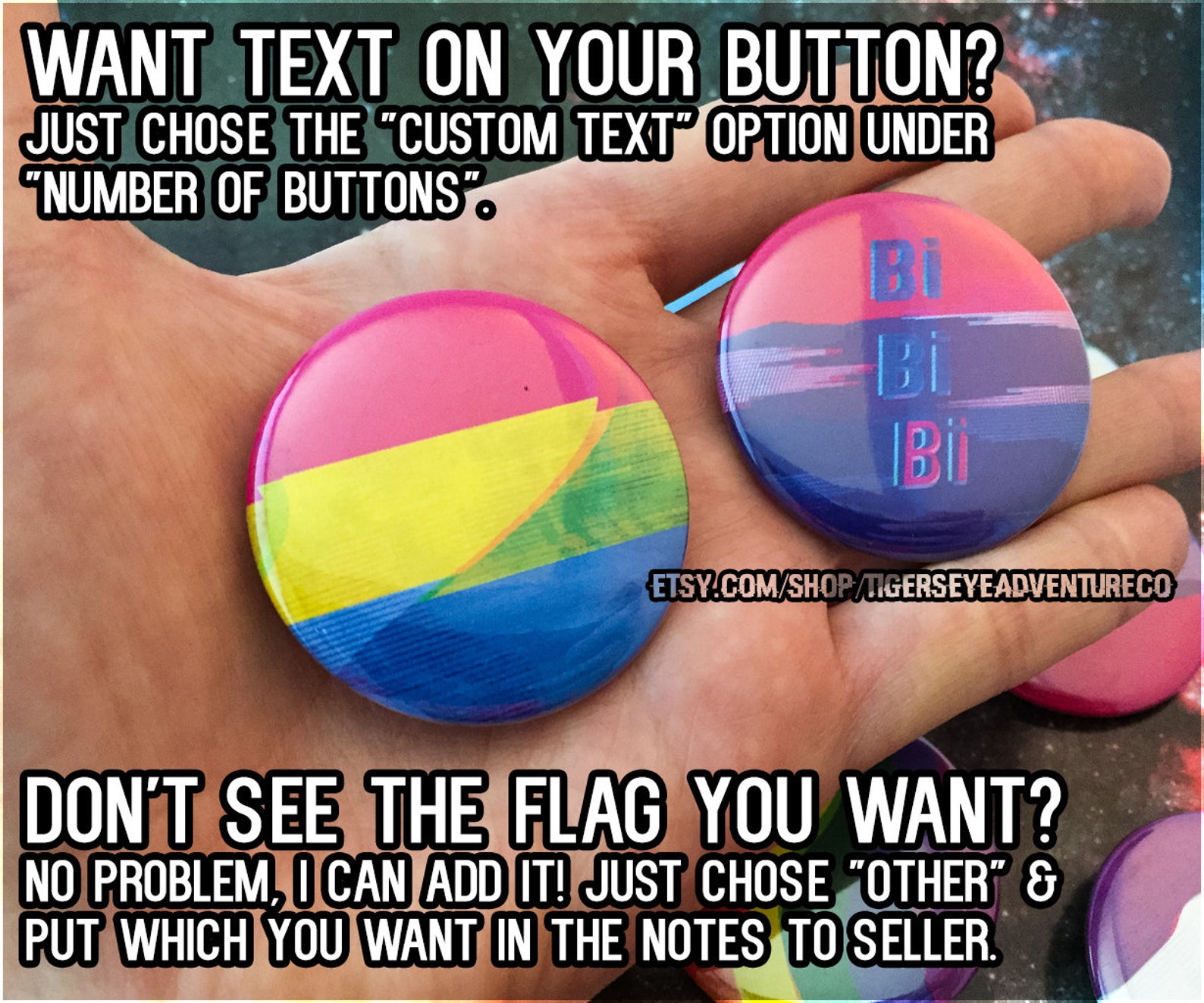 Glitch Pride Buttons Choose Any LGBTQ Flag - Etsy