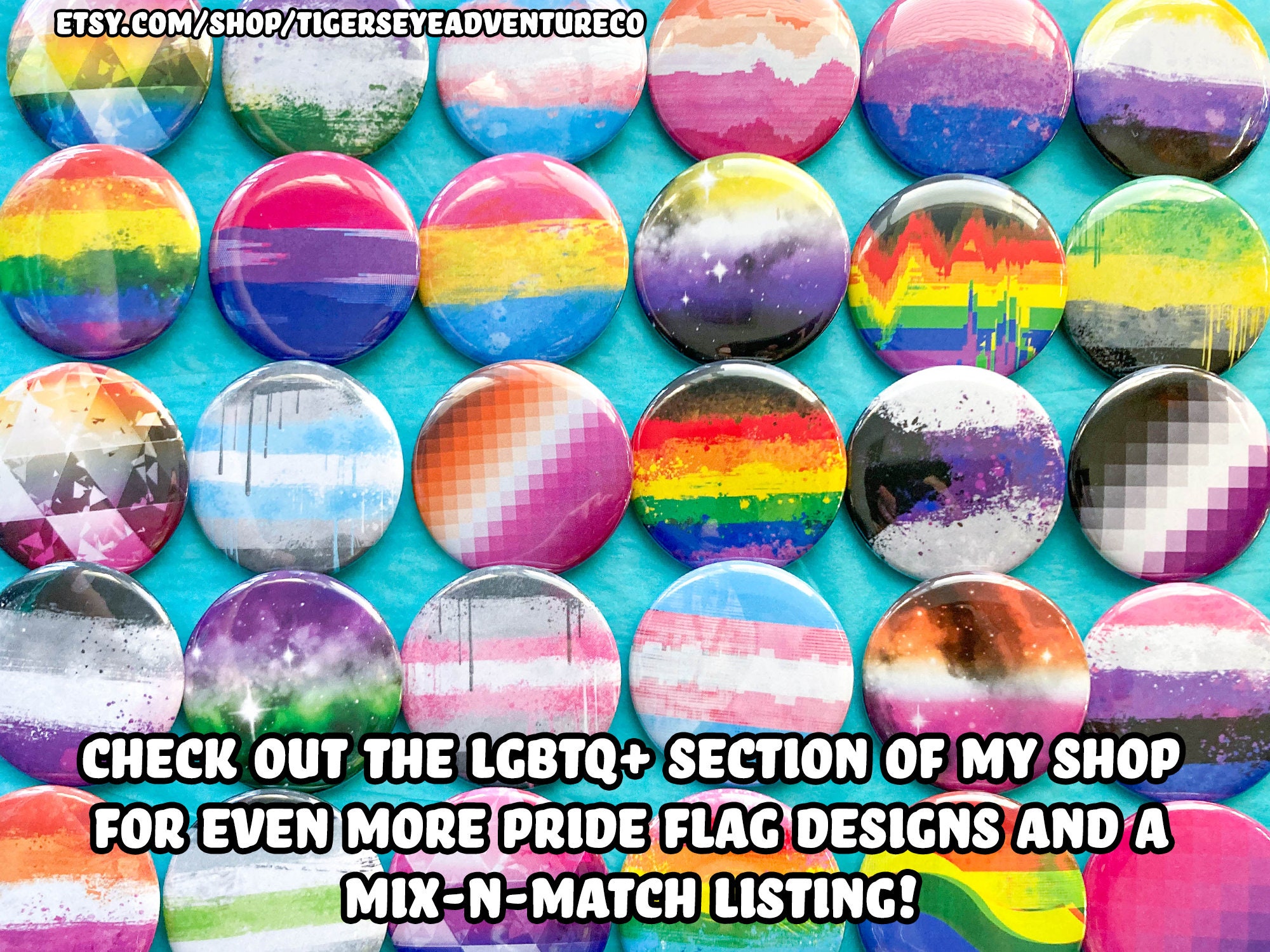 Pixel Pride Flag Buttons Choose Any LGBTQ Flag - Etsy