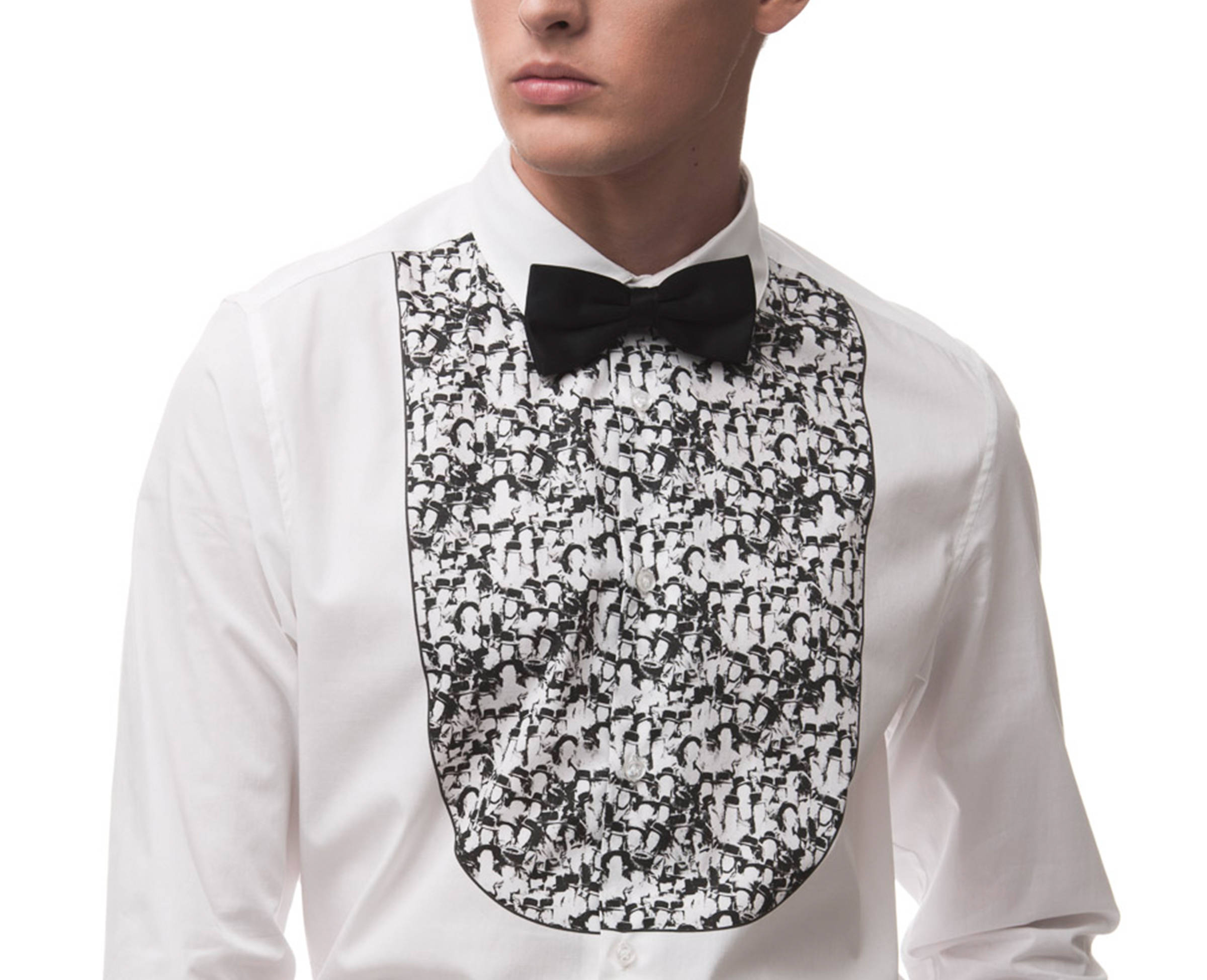 Tailored Bib Shirt | Tux White Dress Shirt With a Printed Bib - Etsy