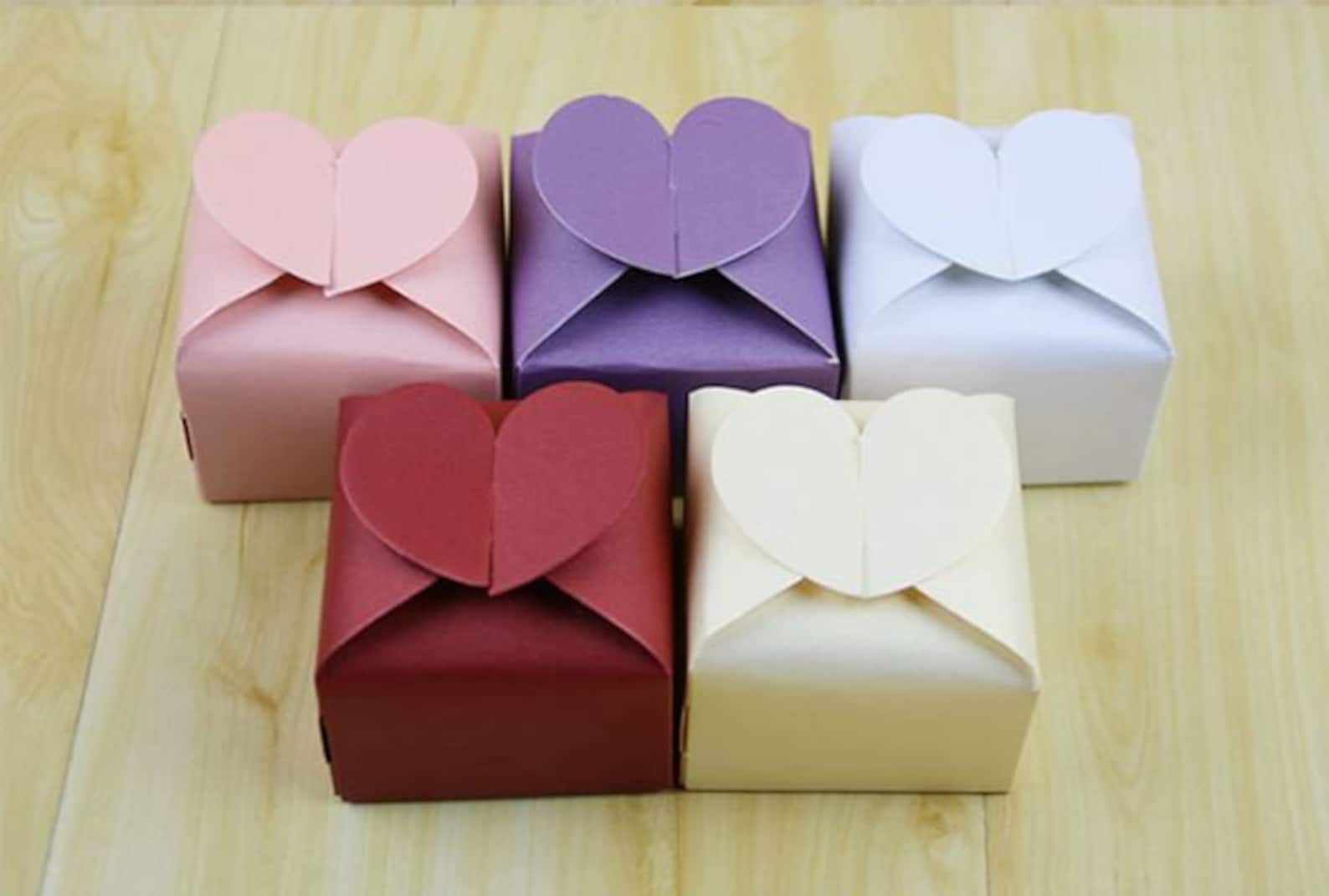 Heart Favor Boxes Wedding Reception Baby Shower Bridal - Etsy