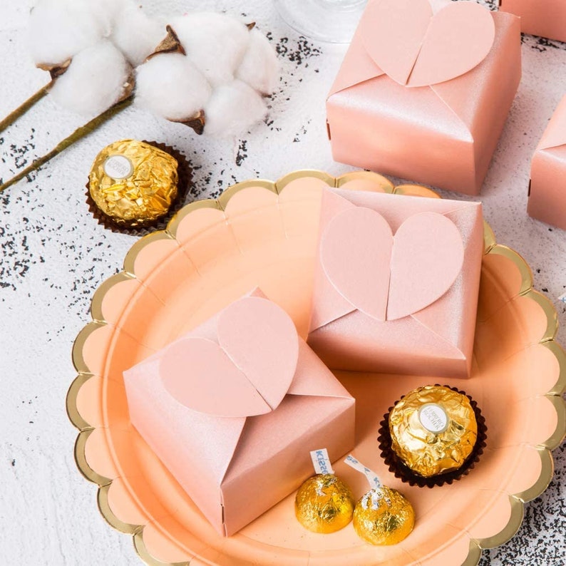 Heart Favor Boxes Wedding Reception Baby Shower Bridal - Etsy