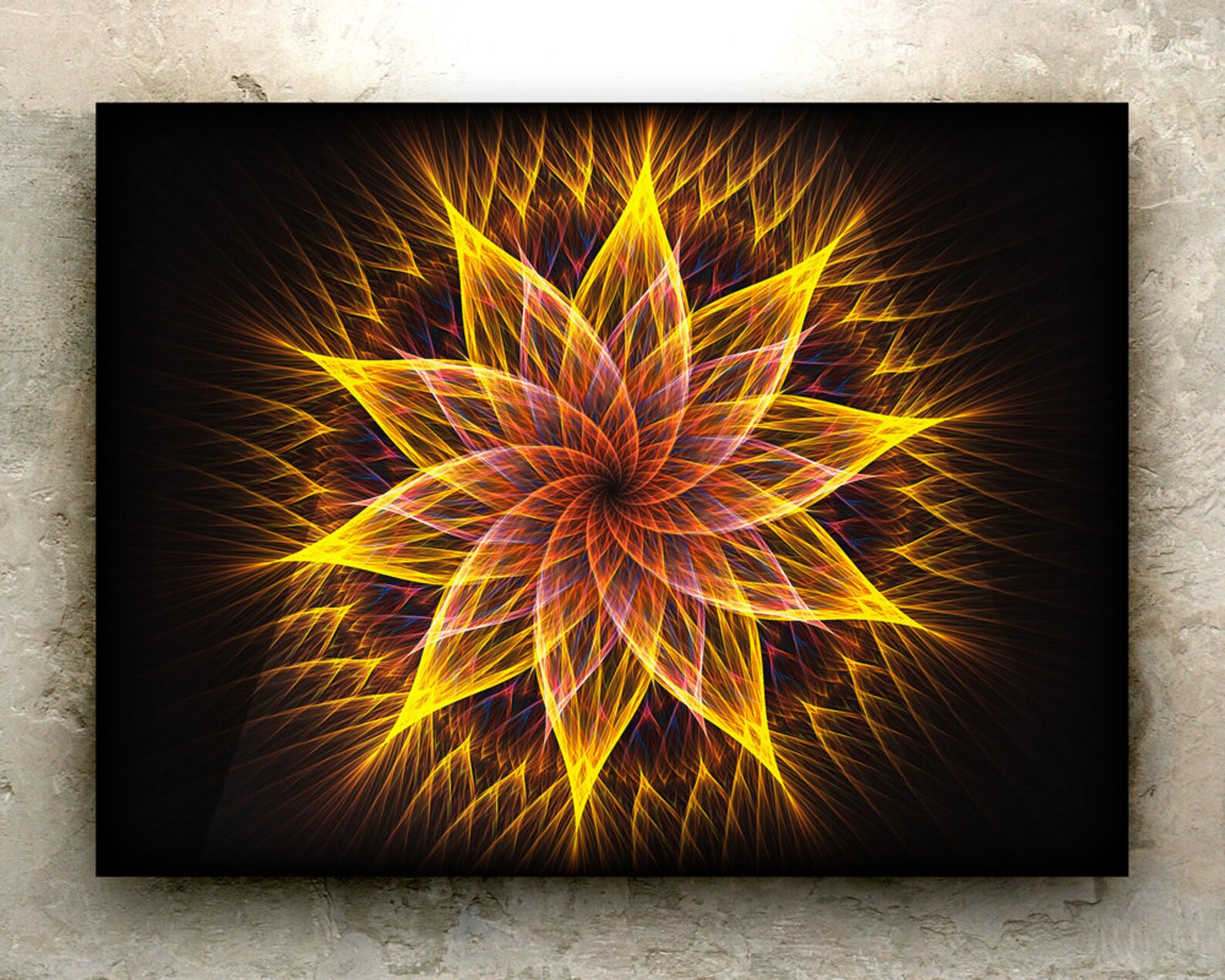 FLORAL RADIANCE Art - HD Print: Sacred Geometry, Fractal, Mandala ...