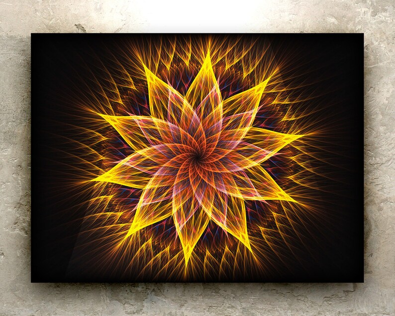 FLORAL RADIANCE Art - HD Print: Sacred Geometry, Fractal, Mandala ...