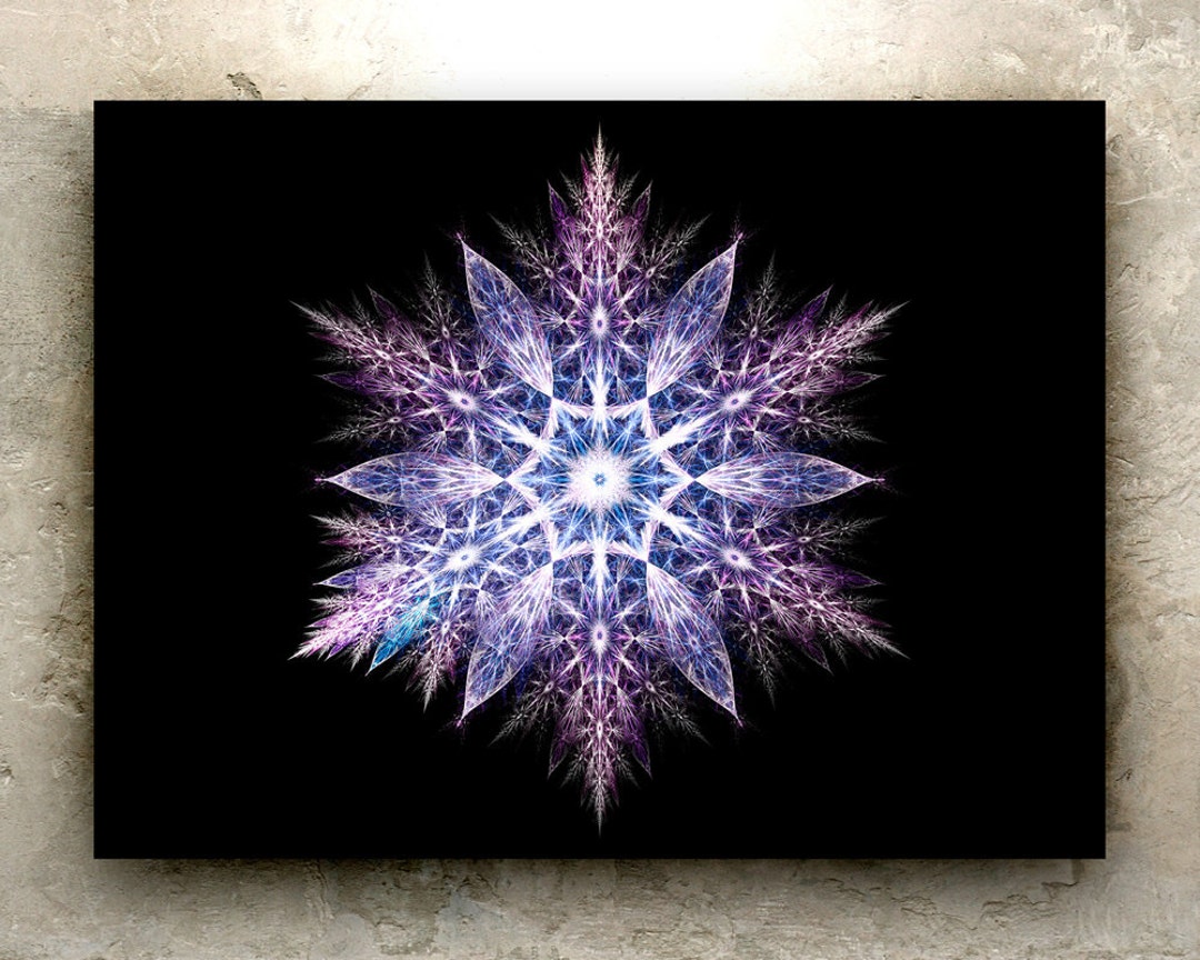 FRACTAL SNOWFLAKE Art - HD Prints: Sacred Geometry, Fractal, Mandala ...