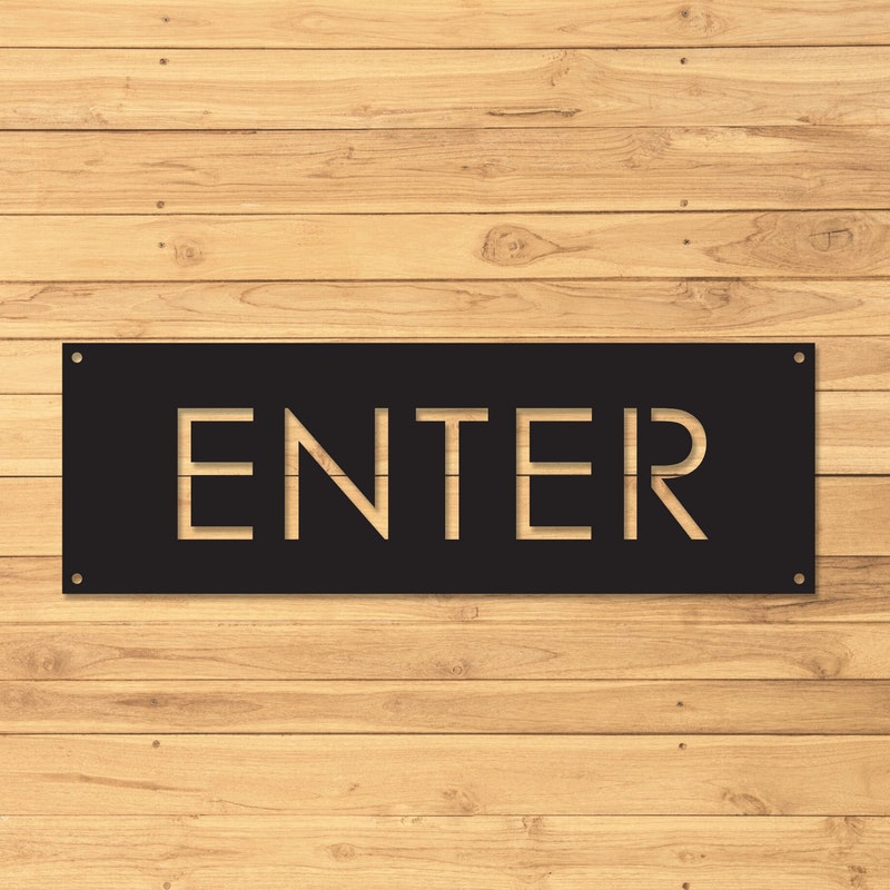 Enter Here Sign - Etsy