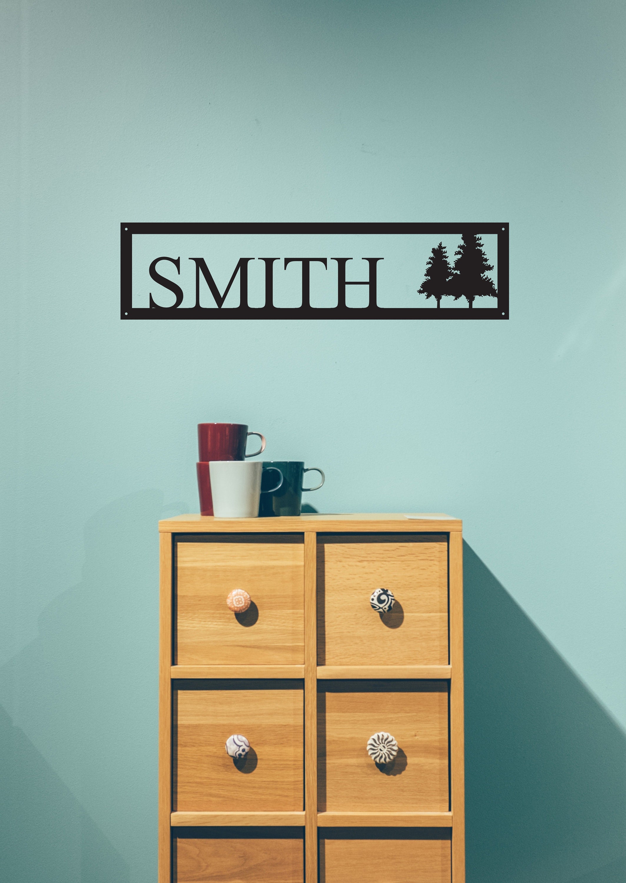 Rectangle Metal Sign Tree Decor Metal Signs Personalized | Etsy