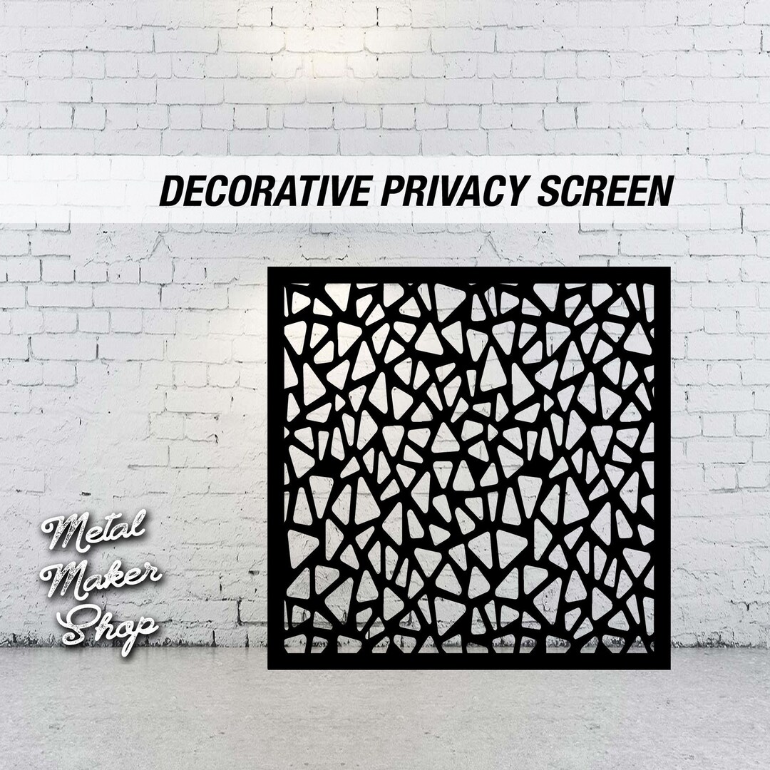 Decorative Privacy Screen, Triangle Pattern, Free Shipping | S147 - Etsy