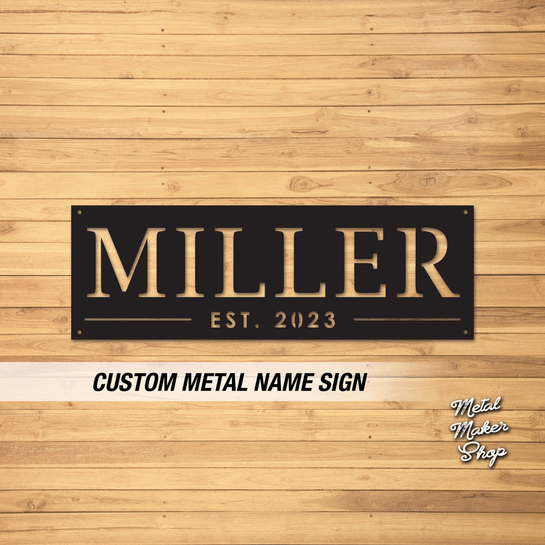 Custom Metal Name Sign, Personalized Wall Art, Unique Home Decor ...