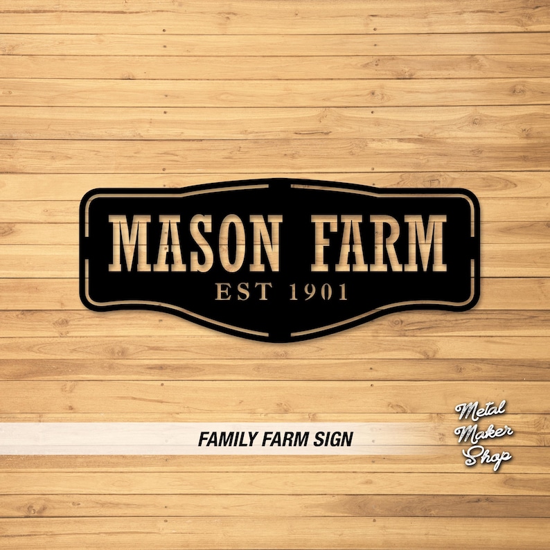 Personalized Family Farm Sign: Laser Cut Steel Ranch Sign With EST ...