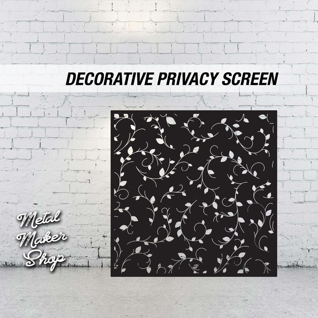 Vine Flower Decorative Privacy Screen: Laser Cut Steel Panel - Etsy