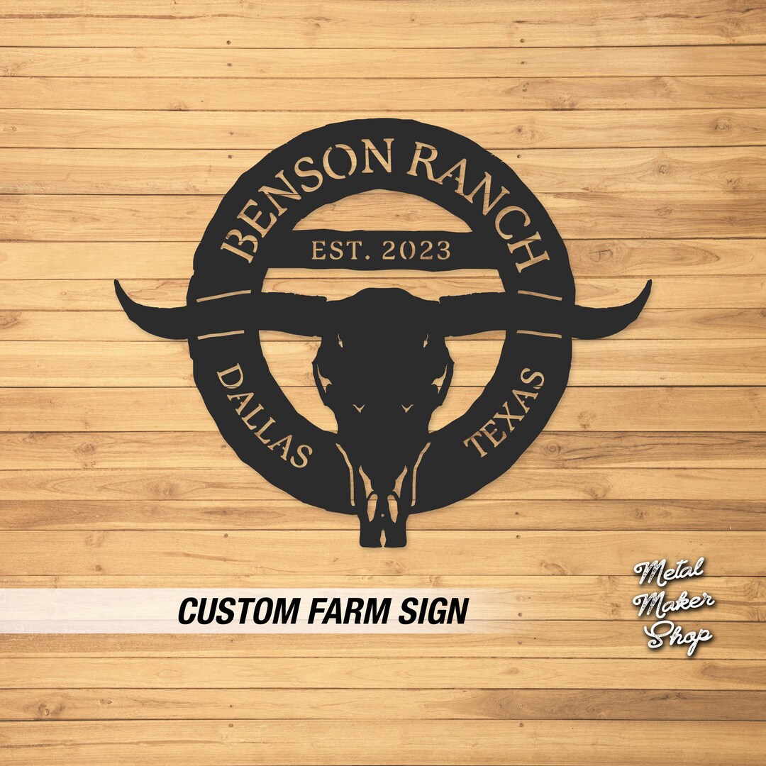 Metal Ranch Sign, Entryway Sign, Farm Sign, Family Name Sign, Metal ...