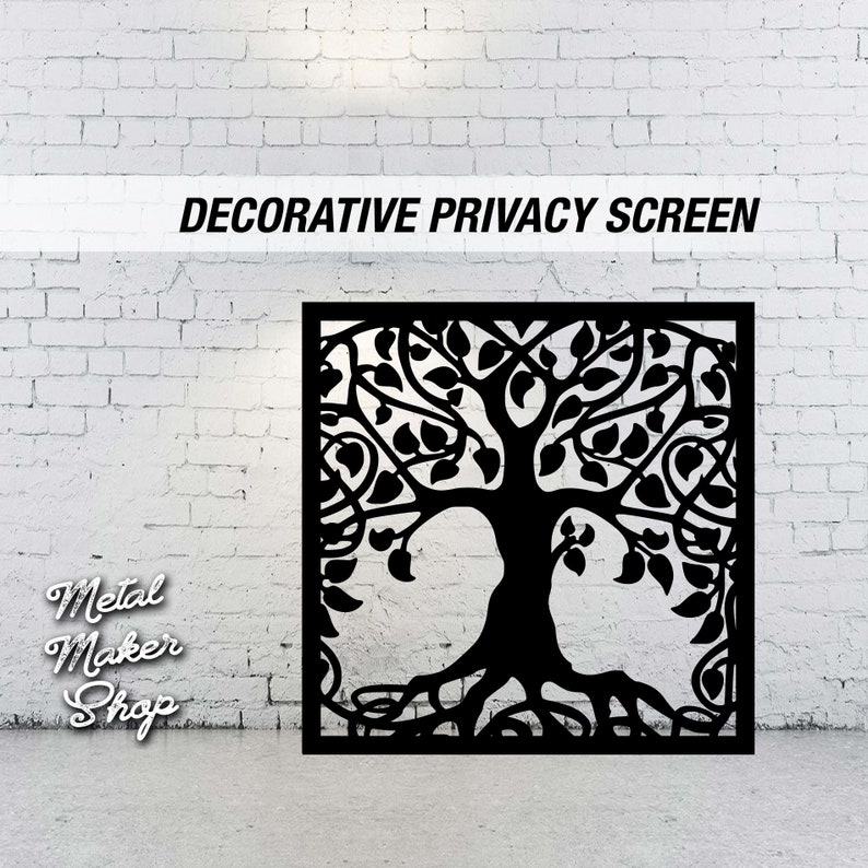 Decorative Privacy Screen Tree of Life Tree Pattern Free - Etsy